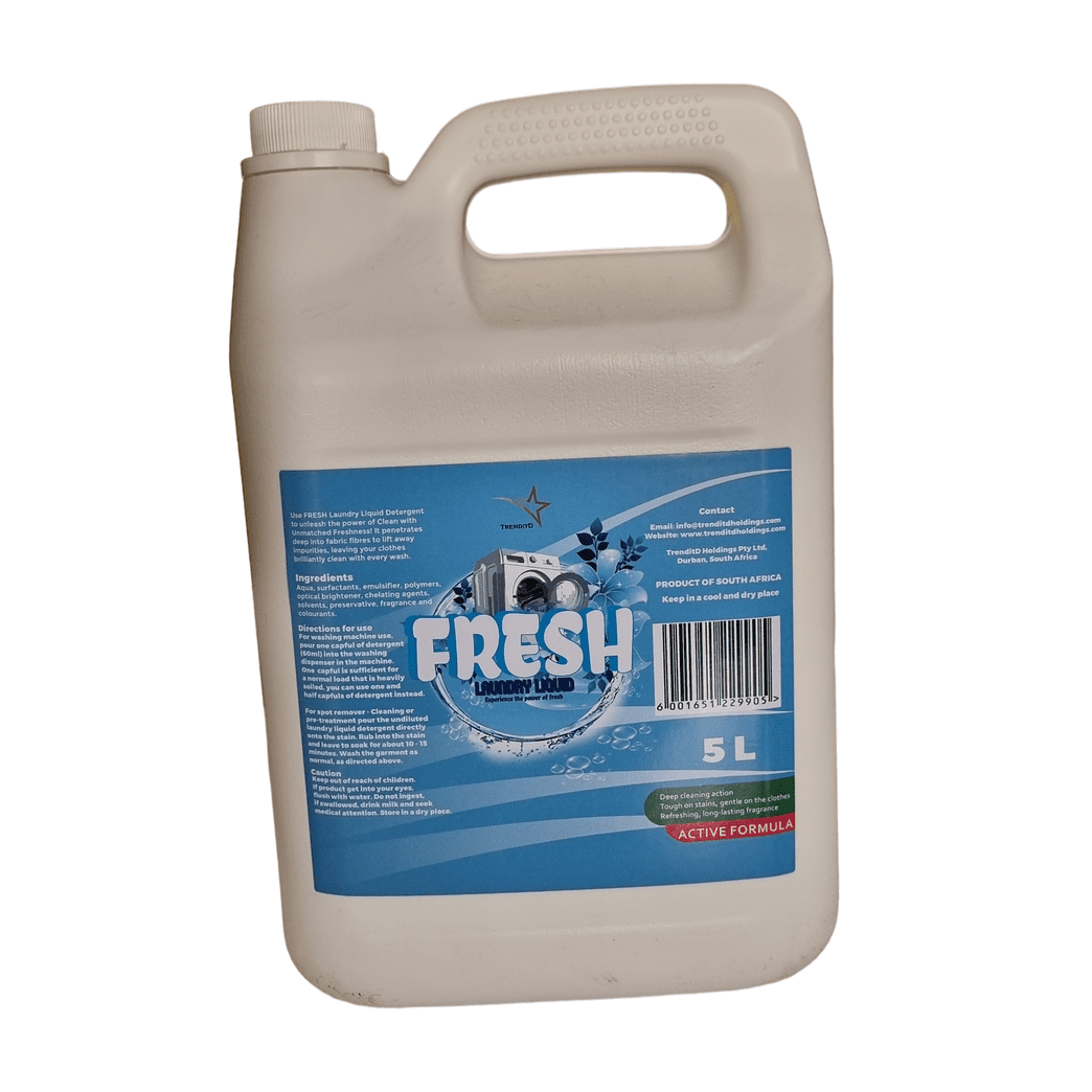 FRESH Auto Laundry Liquid 5LT – TRENDITD DETERGENTS